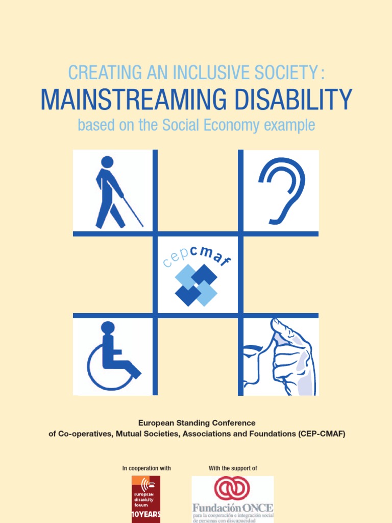 Guide On Disability Mainstreaming and Social Economy | PDF | Social ...