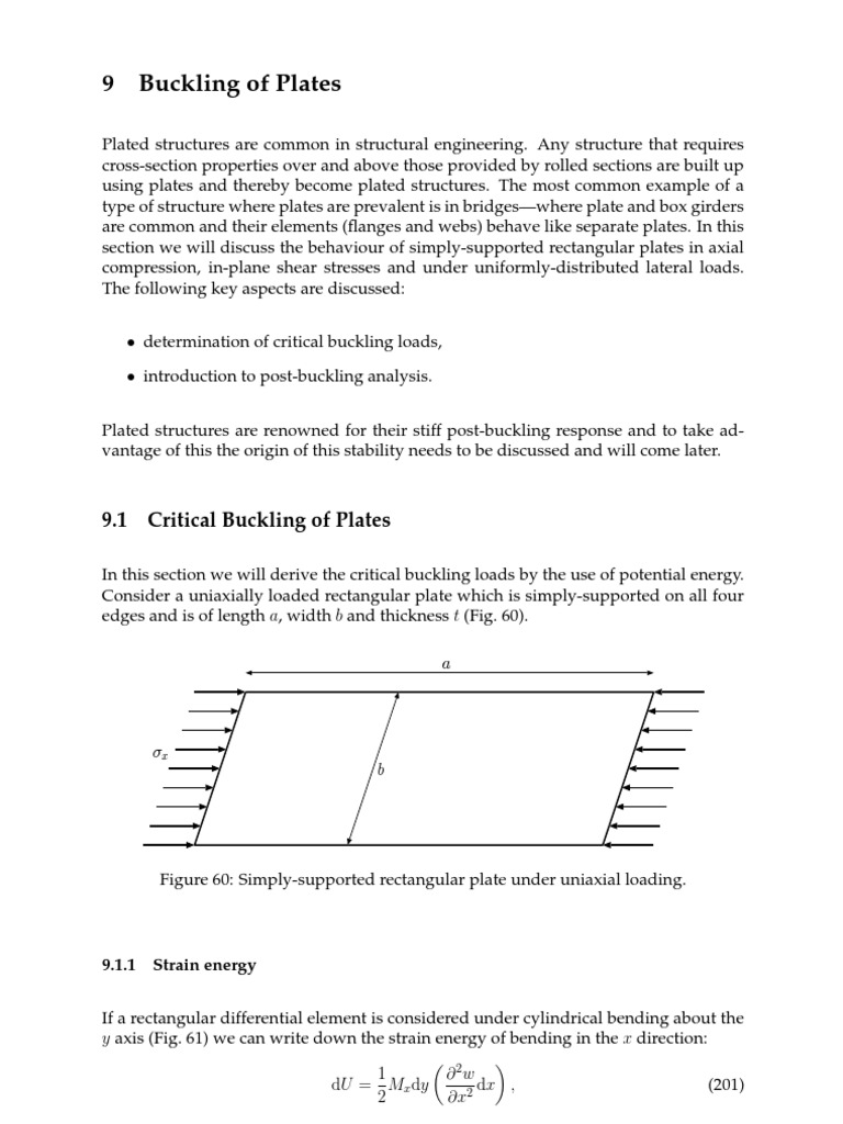 Plate Buckling | PDF | Buckling | Bending
