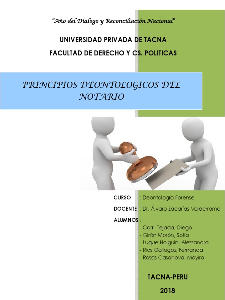 Principios Deontologicos Del Notario | PDF | Verdad | Principios éticos