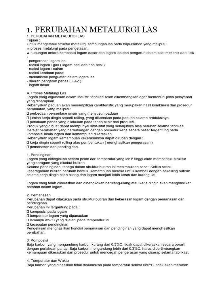 Metalurgi Las | PDF