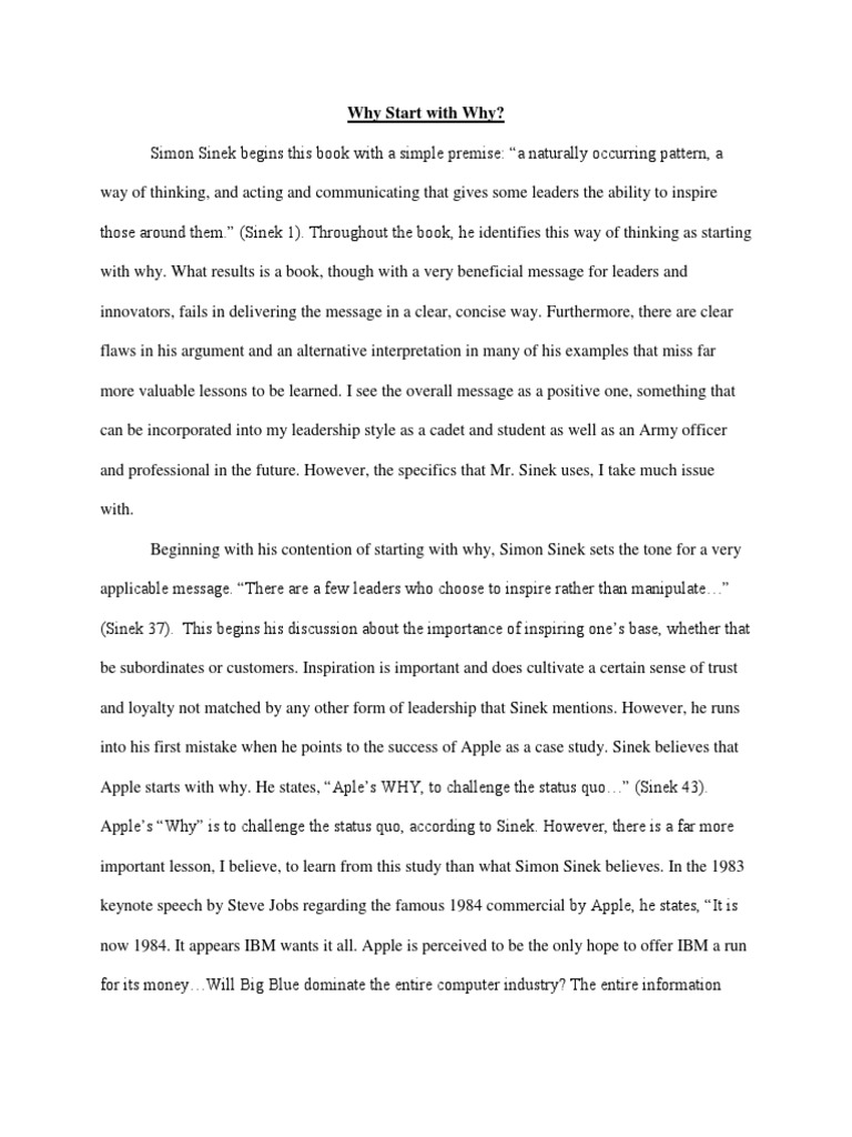 Why Start With Why | PDF | Steve Jobs | Leadership