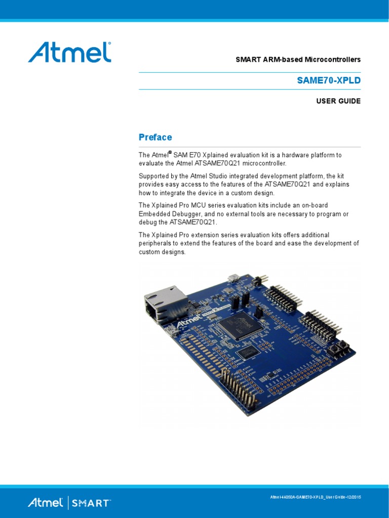 Atmel 44050 Cortex M7 Microcontroller SAM E70 XPLD Xplained User Guide | PDF | Microcontroller | Usb