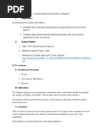 A DETAILED LESSON PLAN in Active and Passive Voice | PDF | Subject ...