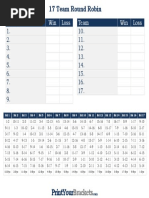 10 Team Round Robin Printable Tournament Bracket | PDF | Tournament ...
