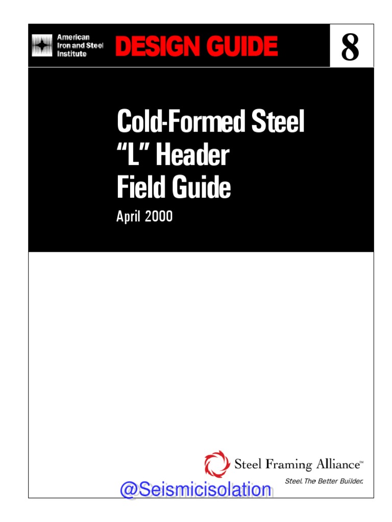 AISI Design Guide 8 Cold Formed | PDF | Framing (Construction) | Roof
