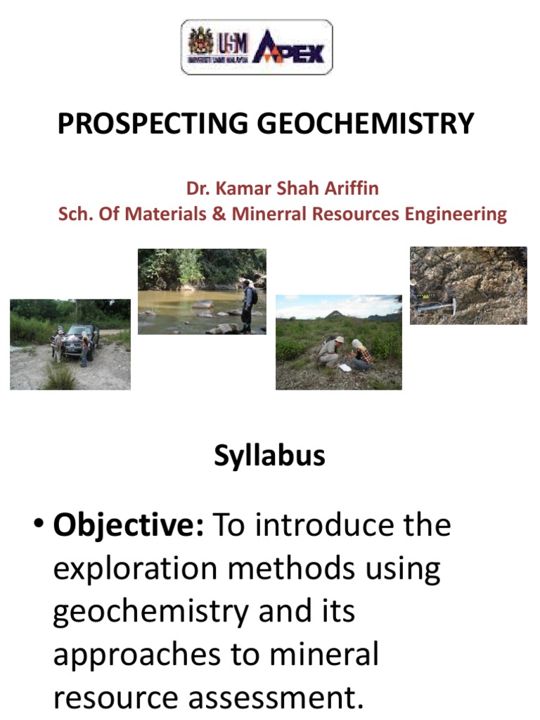 GEOCHEMICAL SURVEY TECHNIQUES | PDF | Geochemistry | Sediment