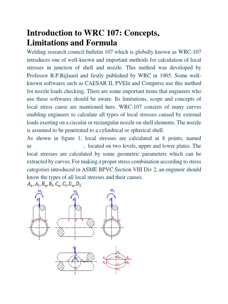 WRC-107 | Bending | Stress (Mechanics)