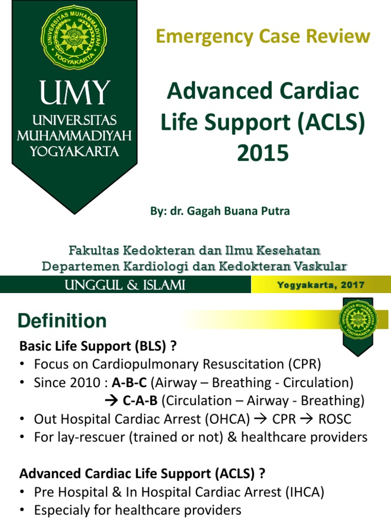 Emergency Case Review: Advanced Cardiac Life Support (ACLS) 2015 | PDF ...