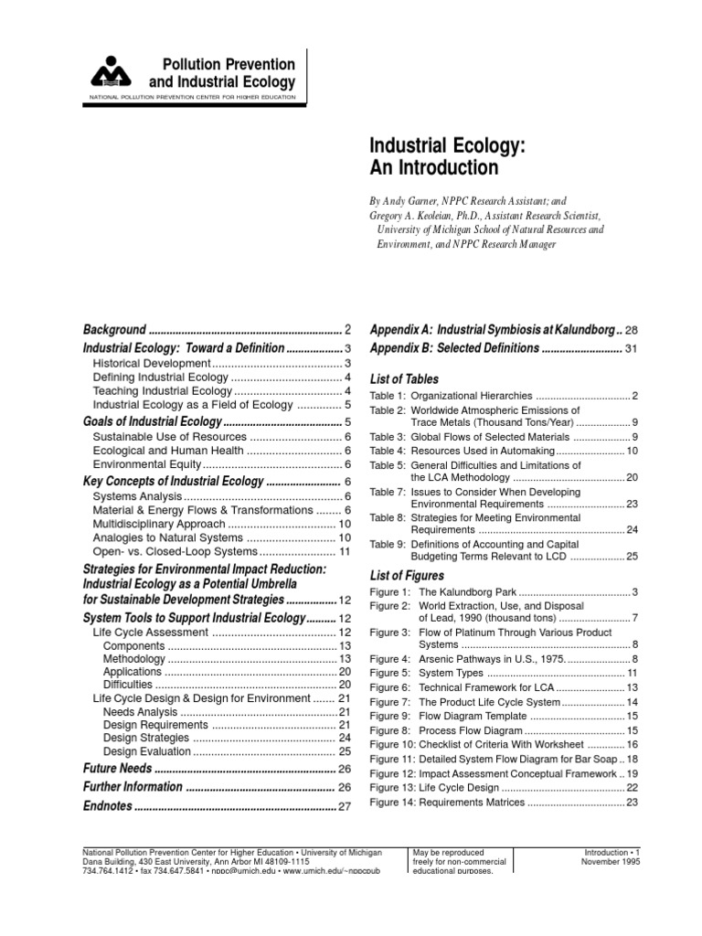 Industrijska Ekologija - Uvod | PDF | Sustainability | Ecology