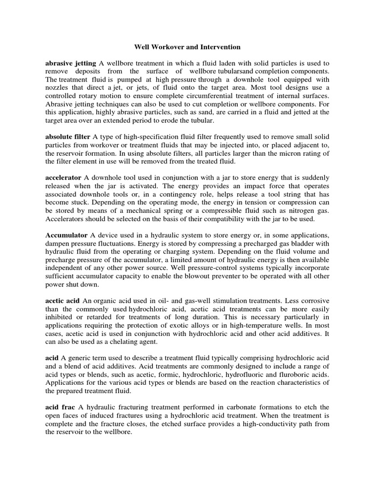 Well Workover and Intervention | PDF | Hydraulic Fracturing | Flow ...