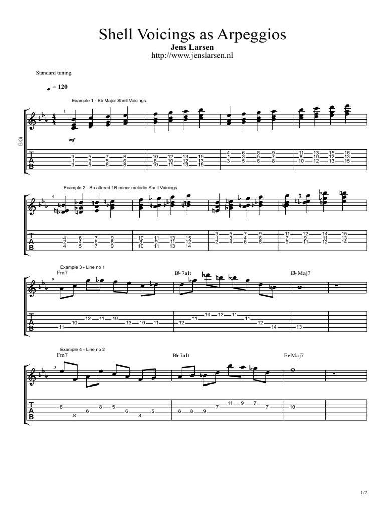 Shell Voicings As Arpeggios | PDF | Music Theory | Elements Of Music