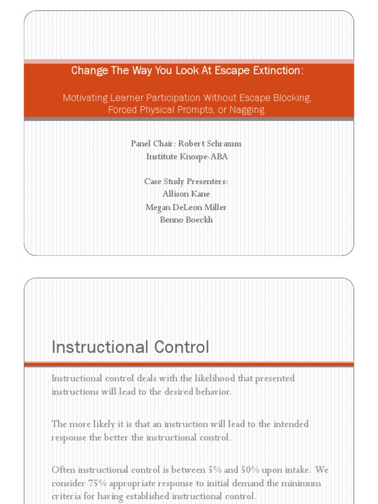 ABA-7 Steps of Inctructional Control | PDF | Reinforcement | Motivation