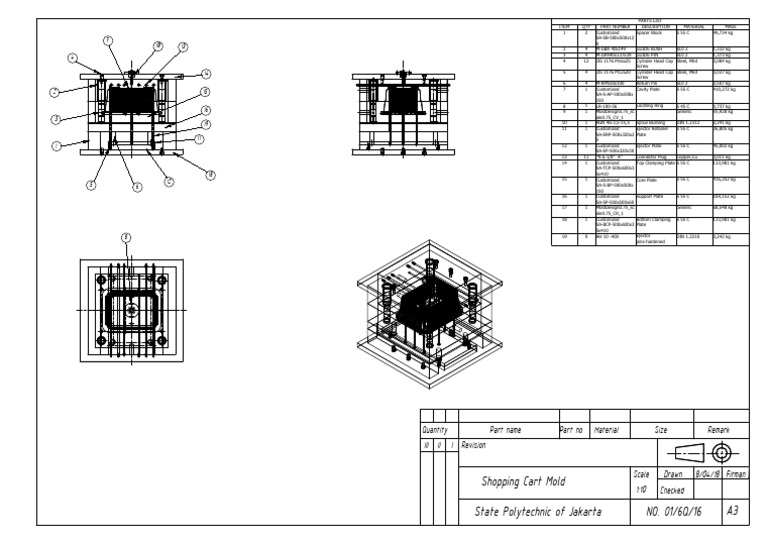 Shopping Cart Mold Parts List | PDF | Manufactured Goods | Building ...