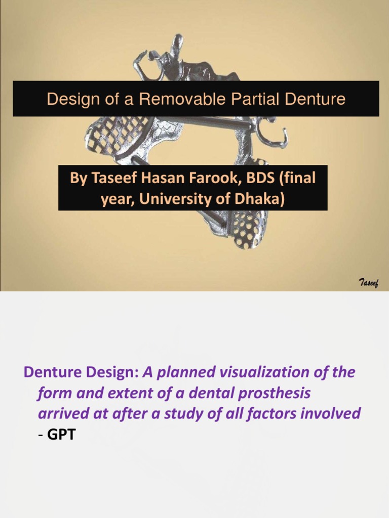 Design Considerations for Removable Partial Dentures Based on Kennedy's ...