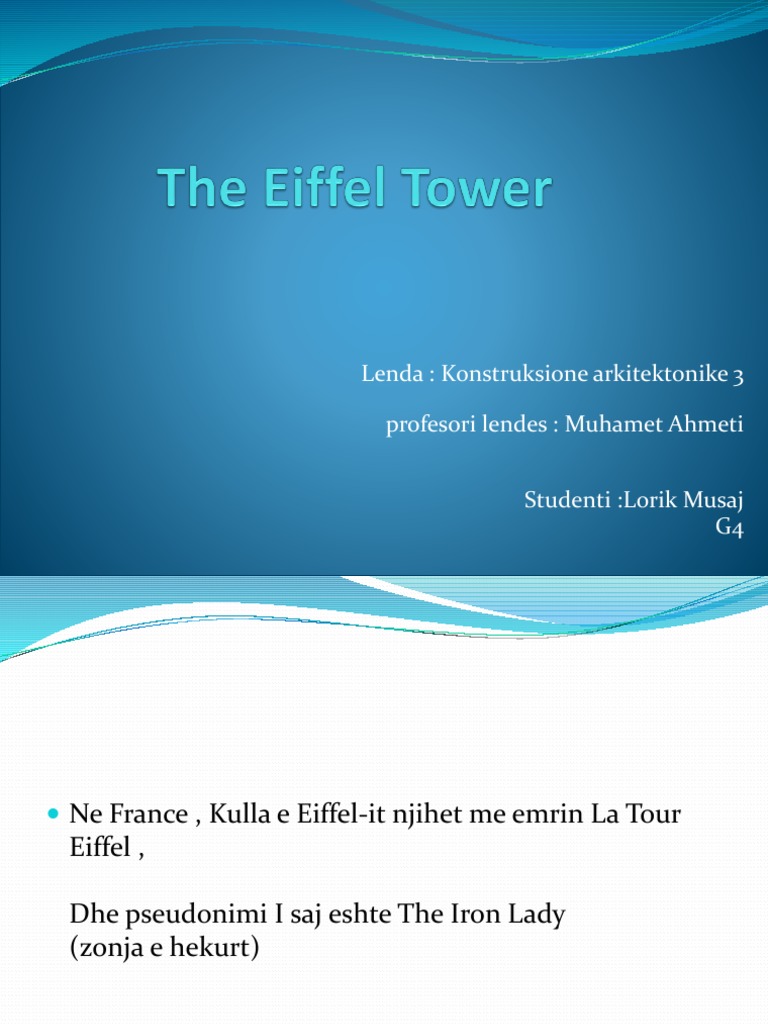 The Eiffel Tower | PDF