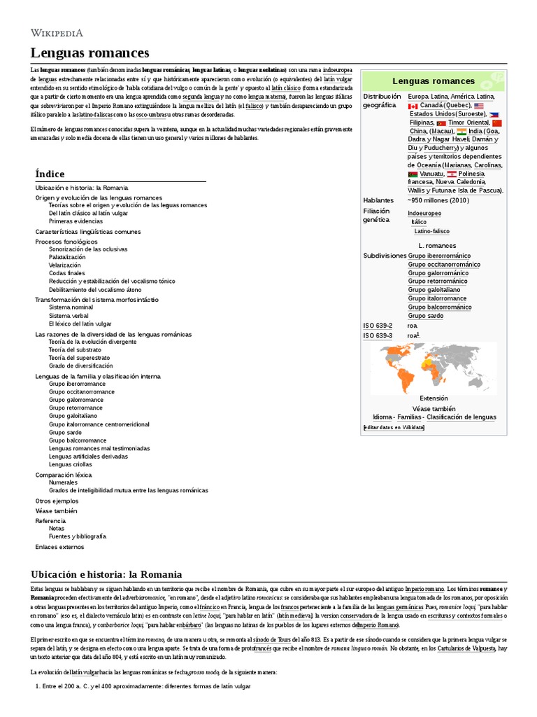 Lenguas Romances | PDF | latín | Verbo