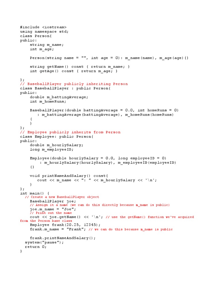Inheritance Ex 12519 Pdf Inheritance Object Oriented Programming Class Computer