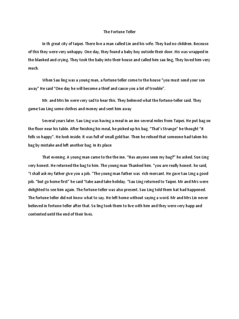 The Fortune Teller's Misguided Prophecy | PDF