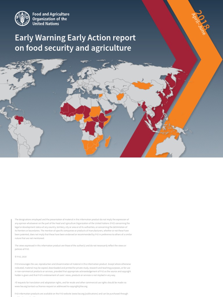 Early Warning Early Action Report On Food Security and Agriculture ...