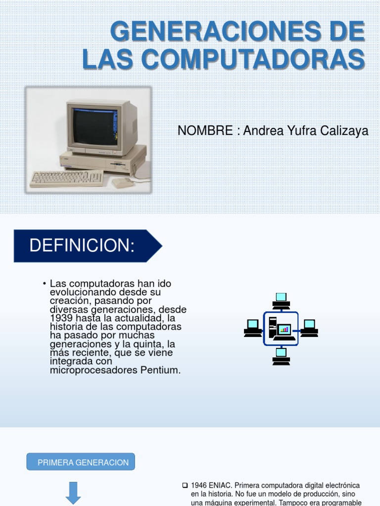 Generaciones de Las Computadoras | PDF | Circuito integrado | Microprocesador
