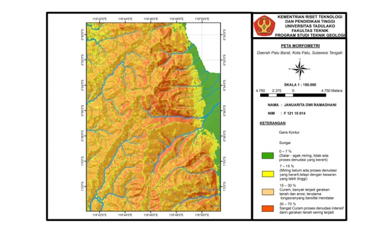 Peta Morfometri Palu Bagian Barat | PDF
