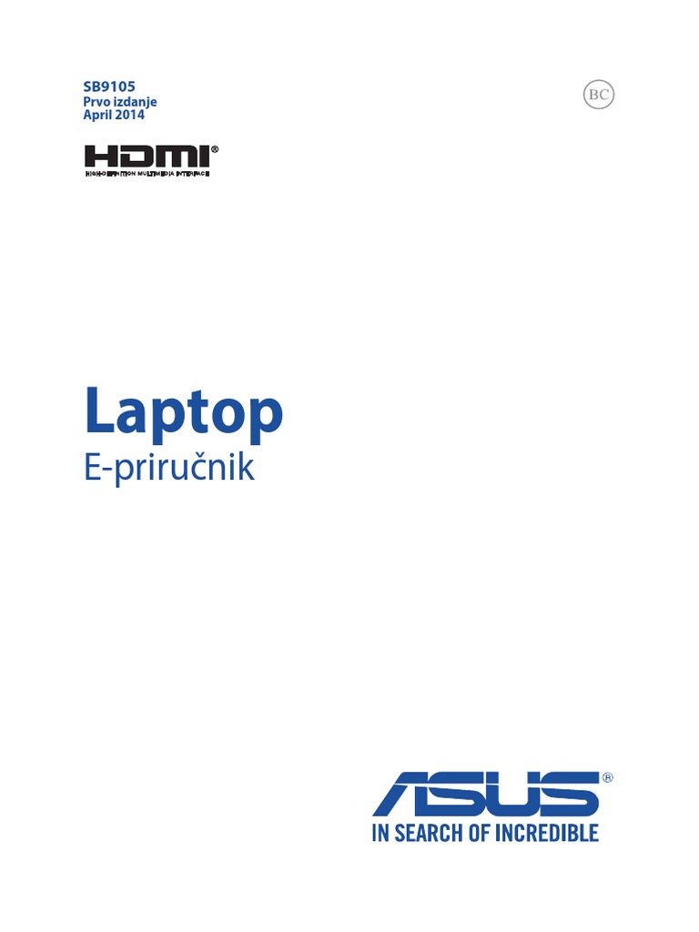 Uputstvo Na Srpskom Za Asus Laptop Asus R556L | PDF