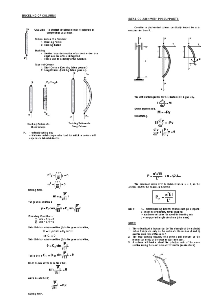 Buckling of Columns | PDF | Buckling | Chemical Product Engineering