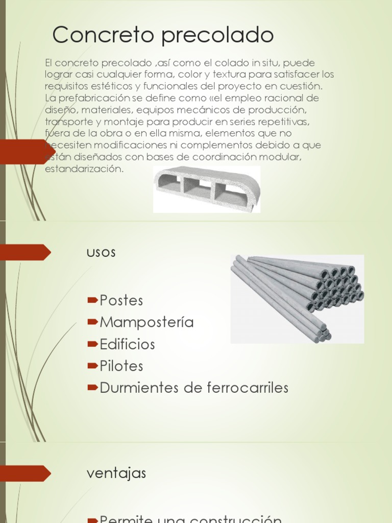Ventajas del Concreto Precolado | PDF | Tecnología