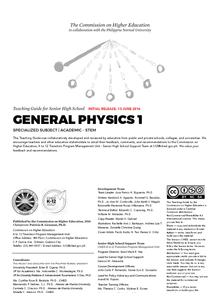General Physics 1: The Commission On Higher Education | PDF ...