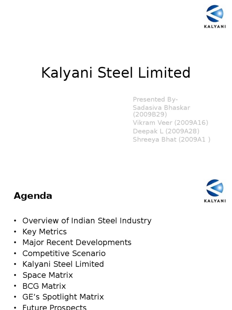 Kalyani Steel Limited | PDF | Steel | Metals