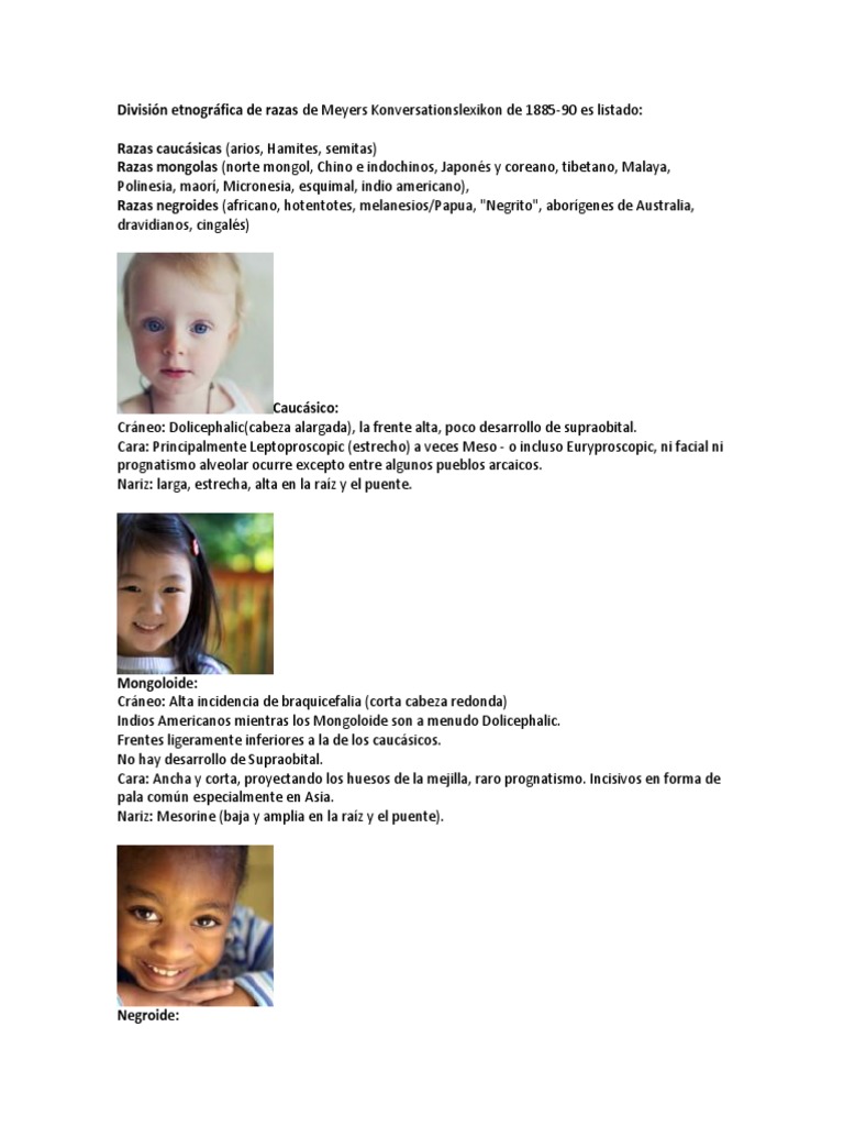 Tipos de Razas Humans | PDF | Raza (categorización humana) | Homo Sapiens