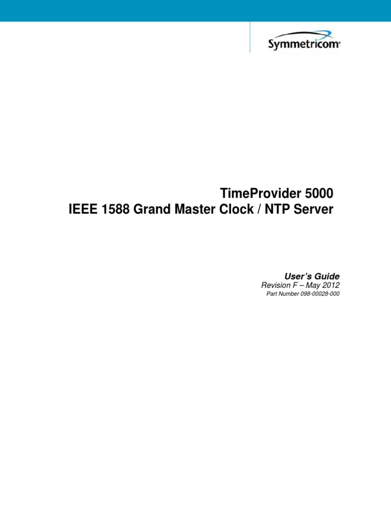 PTP IP Clock Server Configuration Guide | PDF | Network Protocols ...