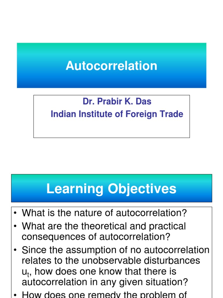 Autocorrelation | PDF | Autocorrelation | Autoregressive Model