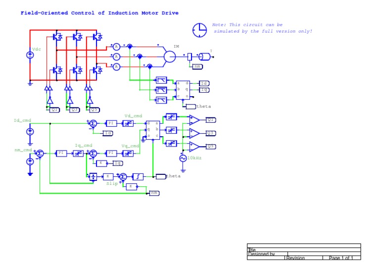 Induction Motor Drive - Field Oriented Control | PDF