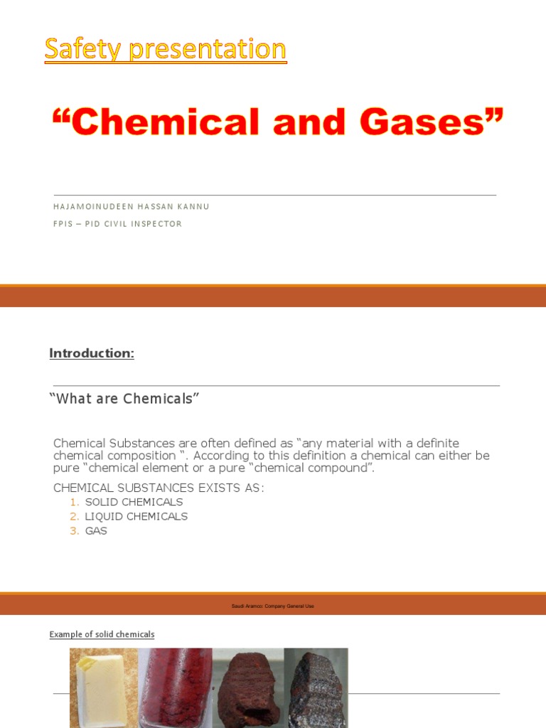 Chemical and Gases - Final | PDF | Gases | Chemical Substances