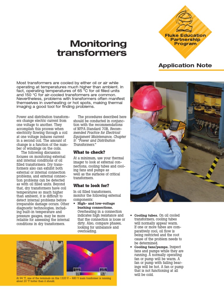 Monitoring Transformers: Application Note | PDF | Thermography ...