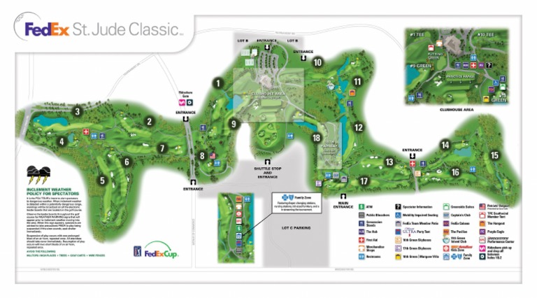 2018 FedEx St. Jude Classic Course Map