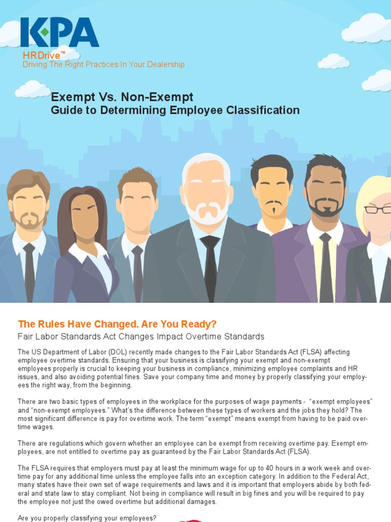 Guide To Determining Employee Classification | PDF | Overtime | Labor