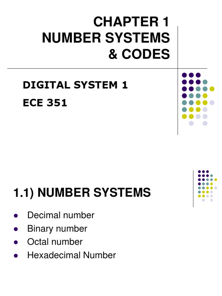 Chapter 1 Ece351 Digital Systems | PDF | Binary Coded Decimal | Lexicology