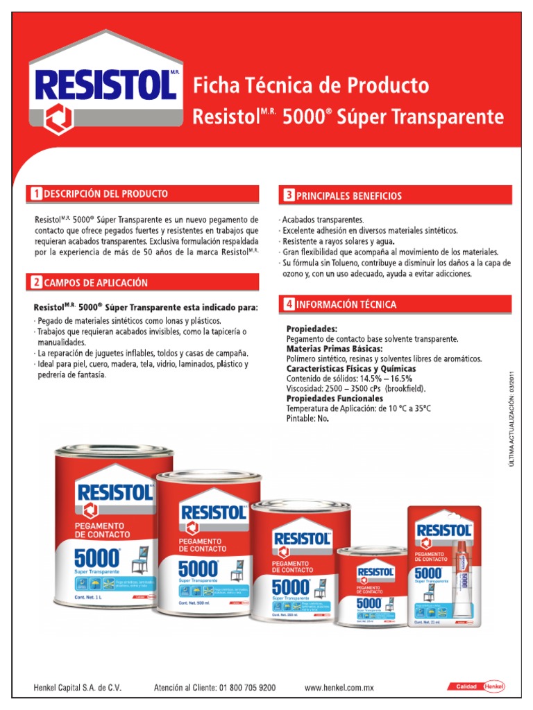 FT Resistol 5000 Super Transparente | PDF