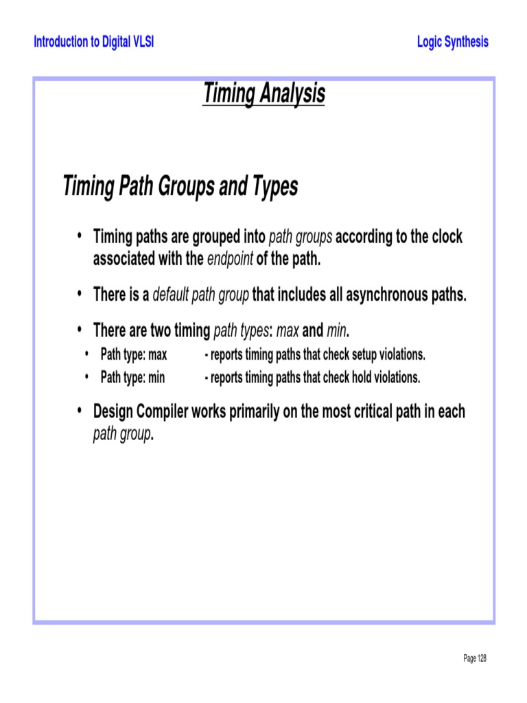 Timing Analysis: Path Group | PDF | Electrical Circuits | Electronic ...