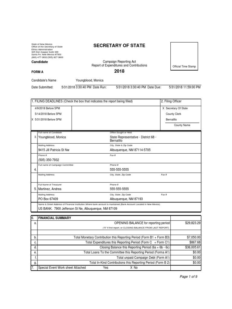 Secretary of State: Candidate | PDF | Business