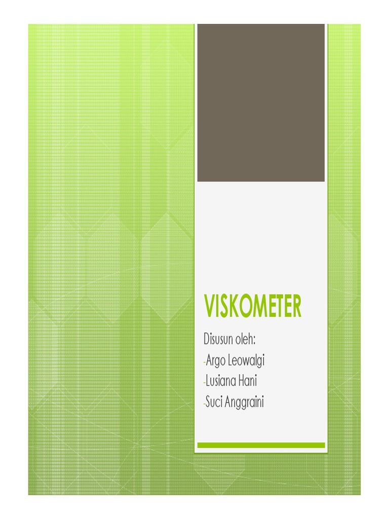Alat Ukur Viskositas: Viskometer Ostwald | PDF