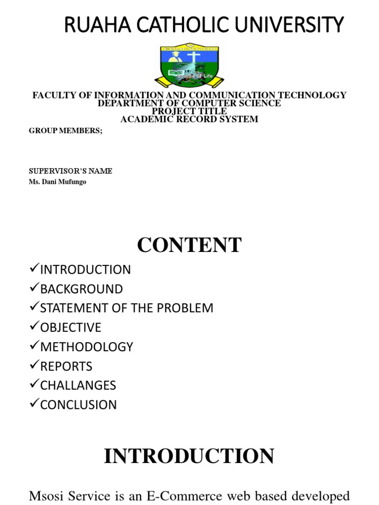 Ruaha Catholic University | PDF | Backup | Computing