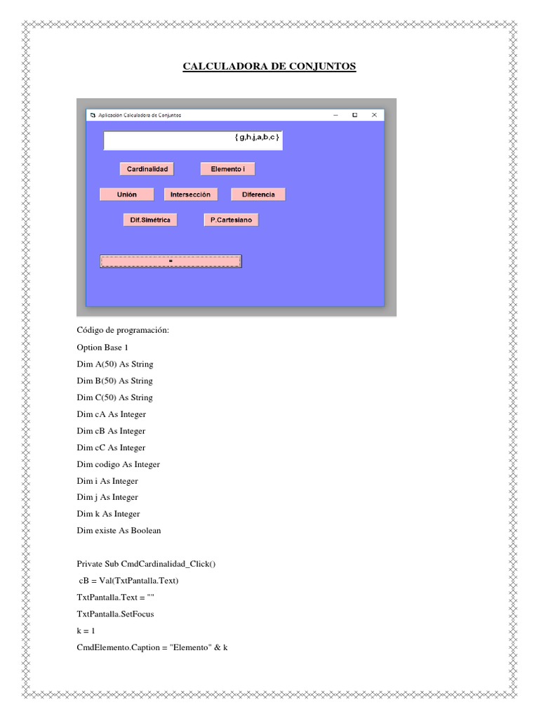 Calculadora de Conjuntos-Poli | PDF | Computer Programming ...