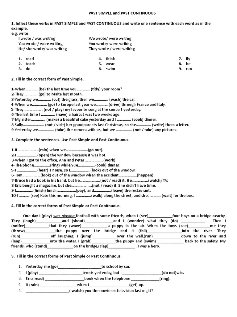 Past Simple Vs Past Continuous | PDF | Onomastics | Language Mechanics