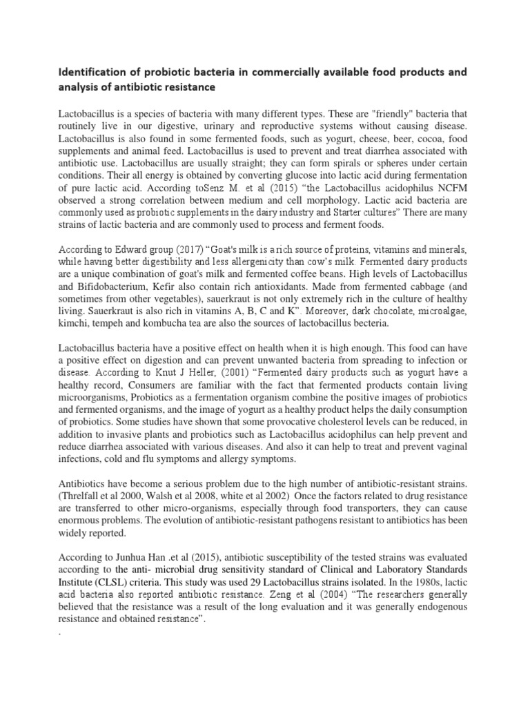 Final Assignment | Download Free PDF | Probiotic | Lactobacillus