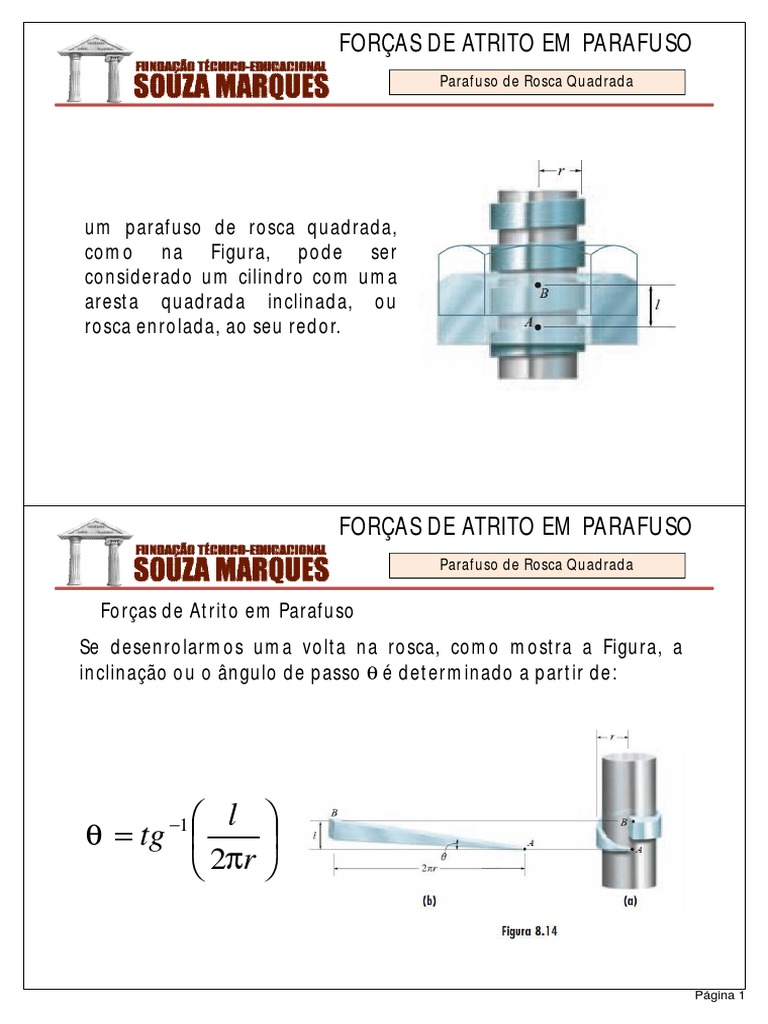 13 - Atrito Parafuso | PDF | Parafuso | Atrito