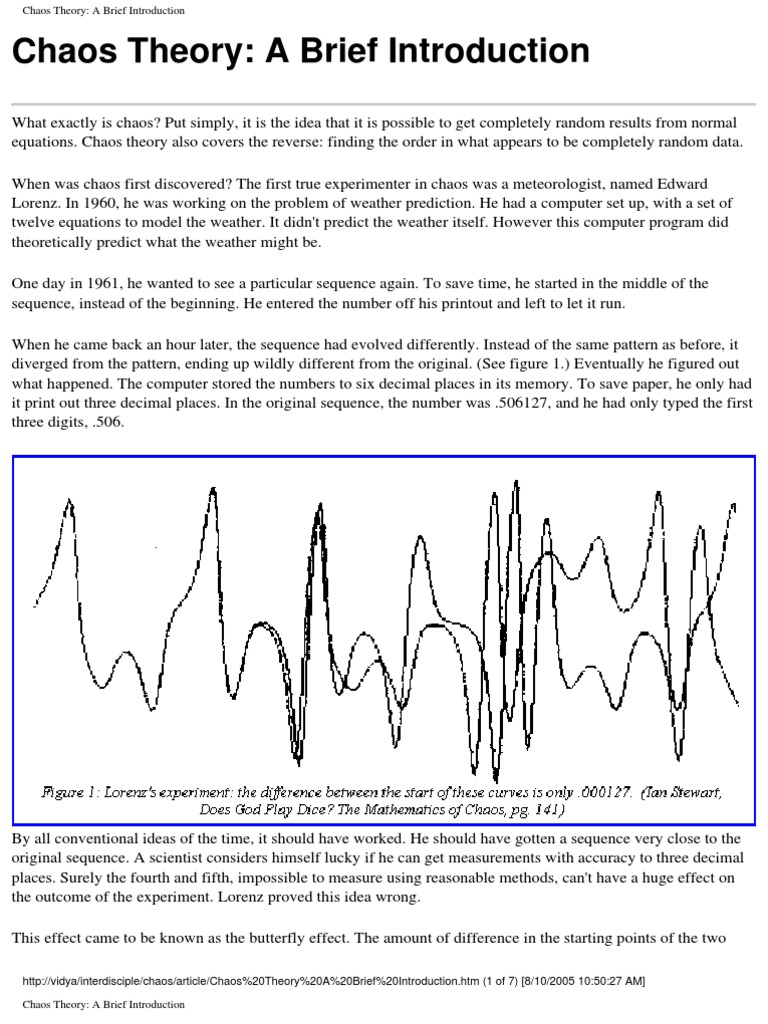 Chaos Theory: A Brief Introduction | PDF | Chaos Theory | Fractal