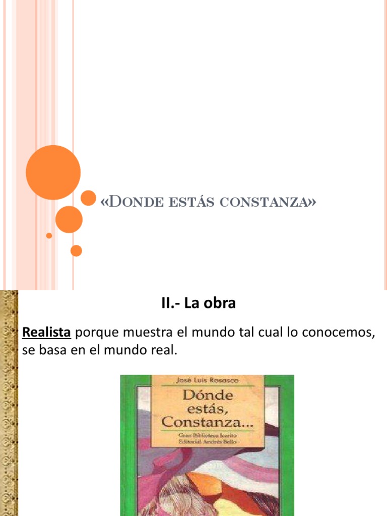 Donde Estás Constanza | PDF